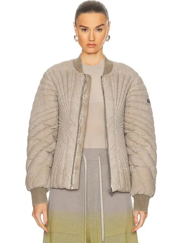 Rick Owens X Moncler Radiance Flight Jacket - Dirt