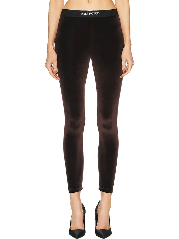 TOM FORD Signature Legging In Chocolate - Chocolate Brown