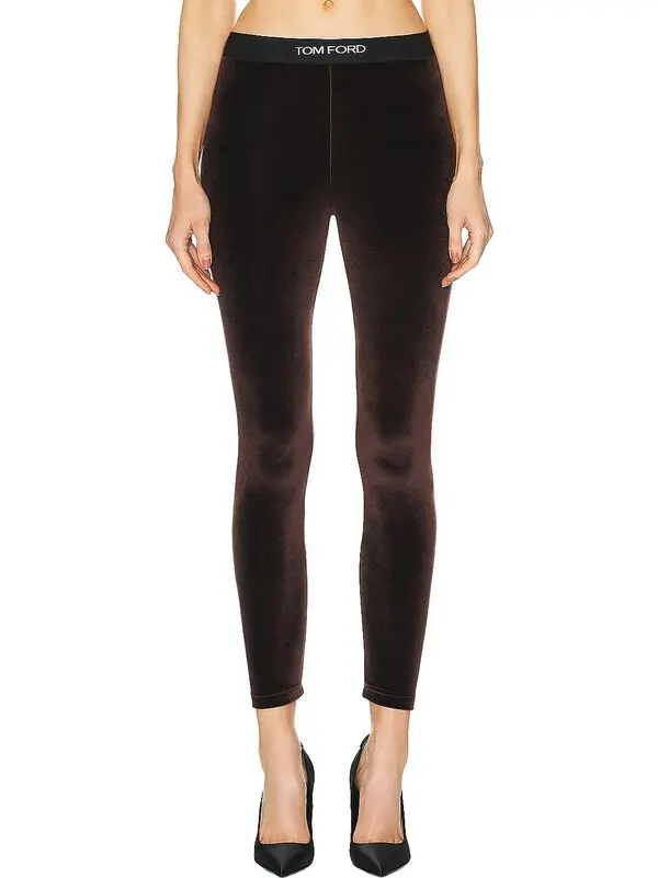 TOM FORD Signature Legging In Chocolate - Chocolate Brown