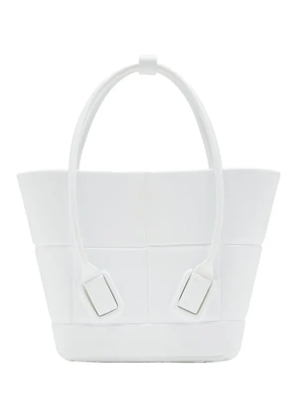 Bottega Veneta Mini Arco Rubber Shopping Bag - White