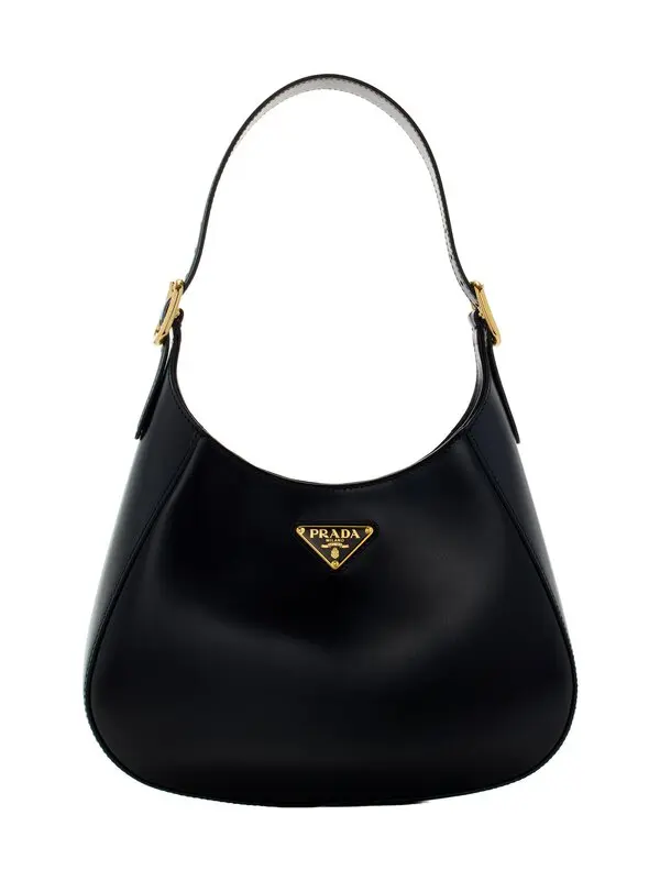 Prada Leather Shoulder Bag - Black