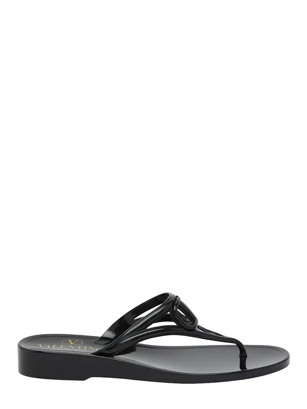 Valentino Garavani Vlogo Thong Pool Sandals - Nero/nero