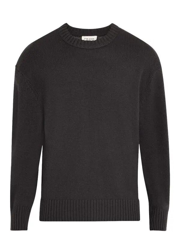 FRAME Cashmere Knit Pullover Sweater - Dark Grey