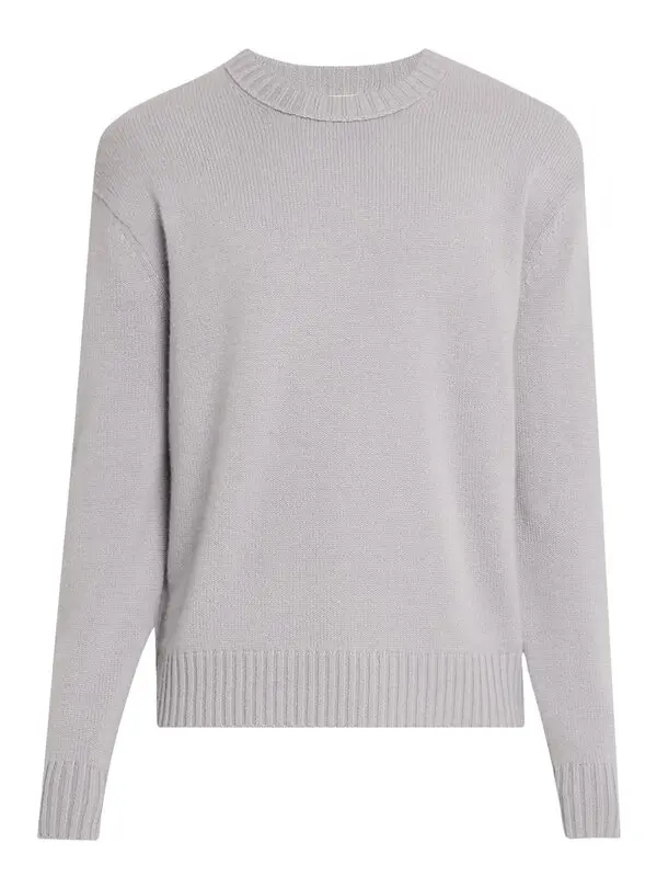 FRAME Cashmere Knit Pullover Sweater - Smoky Blue