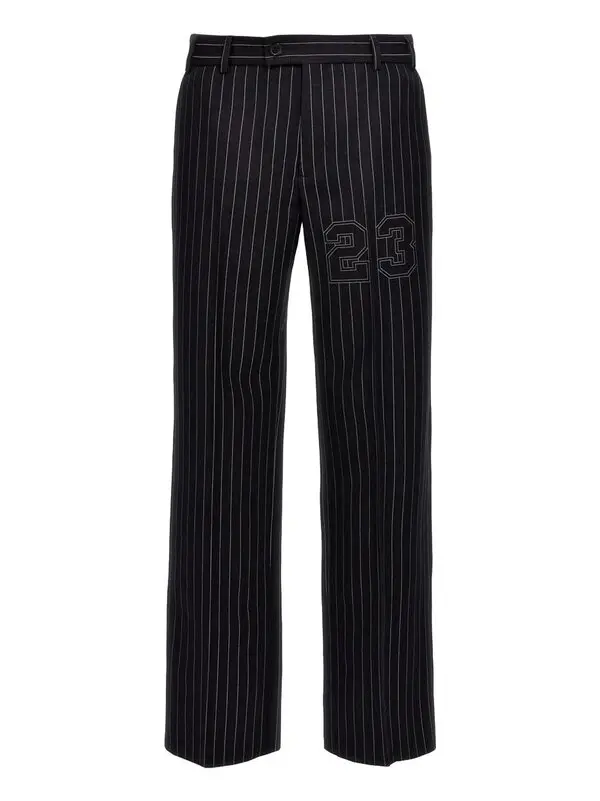 Off-White 23 Pinstripes Trousers - Blue