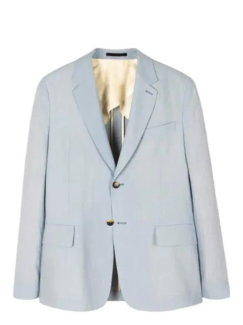 Paul Smith Light Linen Buggy-lined Blazer - Blue