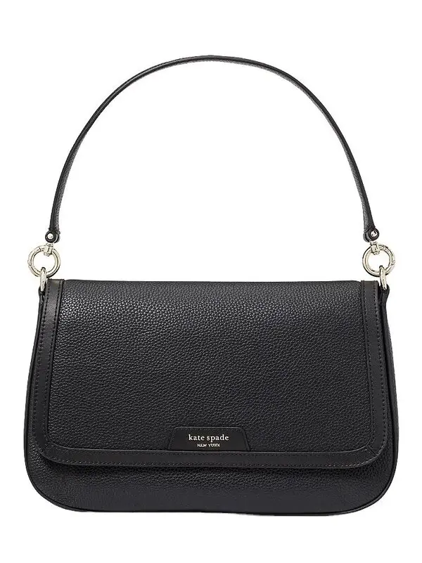 Kate Spade New York Hudson Pebbled Leather Shoulder Bag - Black
