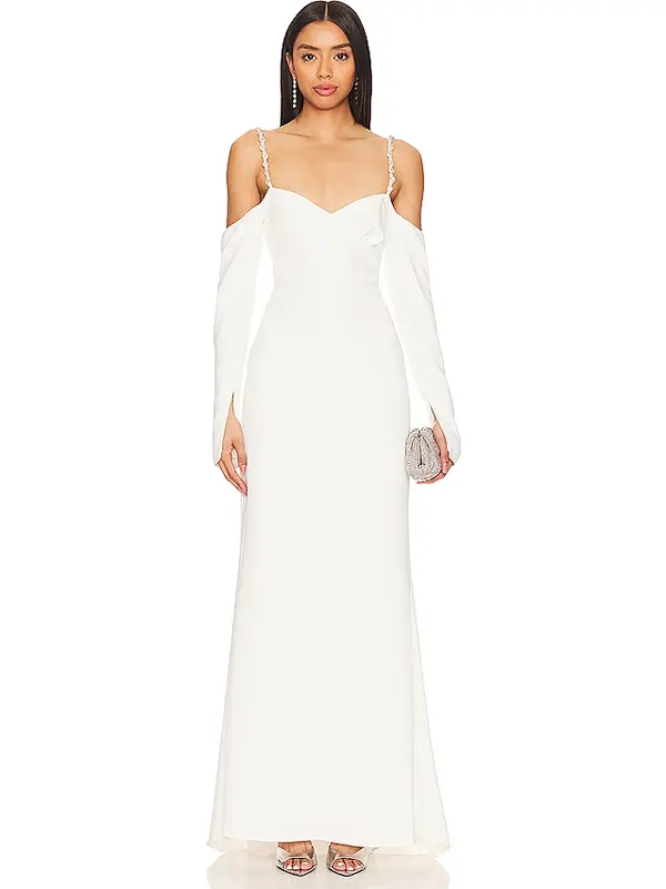 LOVERS AND FRIENDS Dominique Off The Shoulder Gown - Snow White