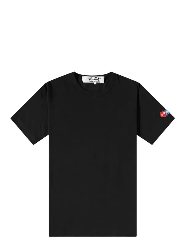 Play Comme Des Garcon X Invader Logo Patch T-shirt - Black