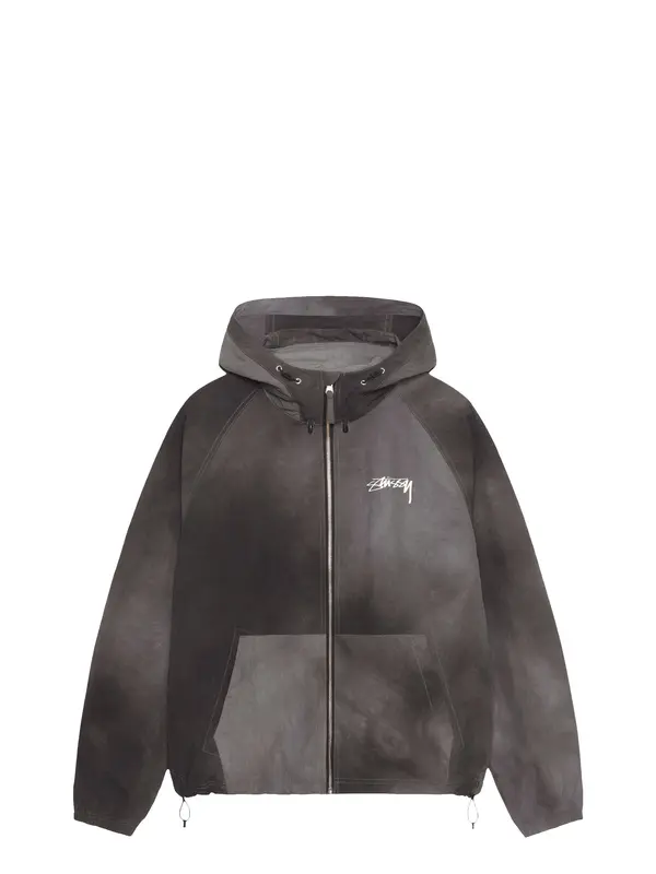 StÜssy Beach Shell Wave Dye Zip Hoodie - Black