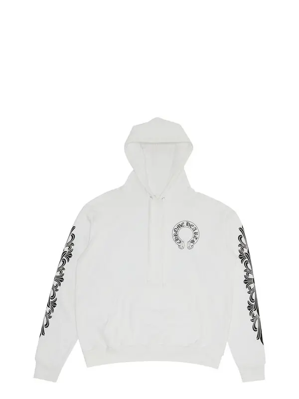 Chrome Hearts Floral Horseshoe Hoodie - White