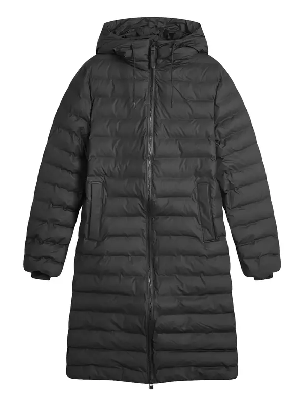 Rains Lohja Long Puffer Jacket - Black