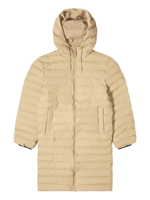 Rains Lohja Long Puffer Jacket - Sand