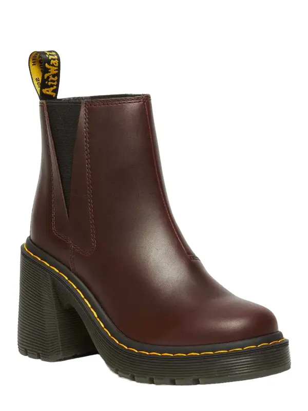 Dr. Martens Spence Pull Up Leather Heeled Chelsea Boots - Brown
