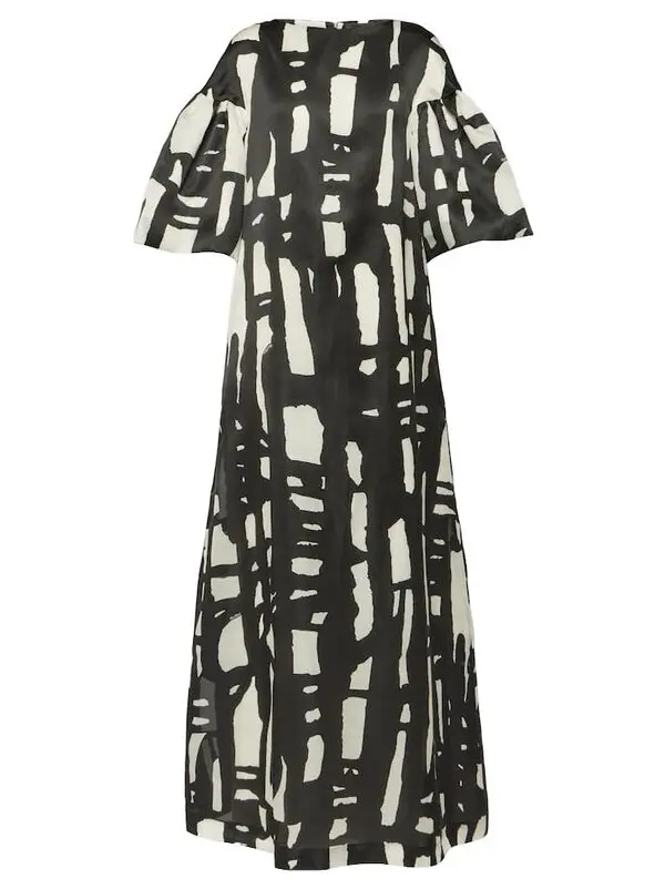 Max Mara Printed Silk Organza Gown - Multicoloured