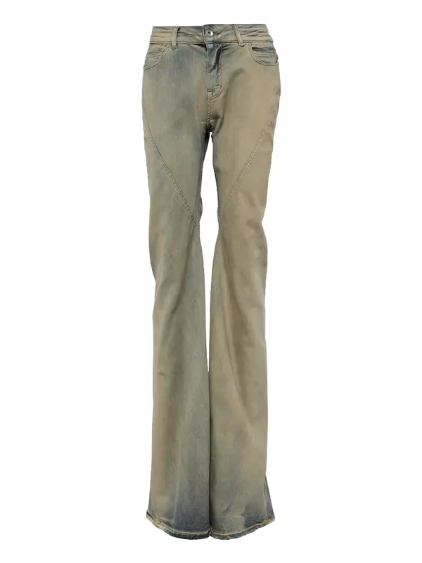 Rick Owens Mid-rise Flared Jeans - Grey