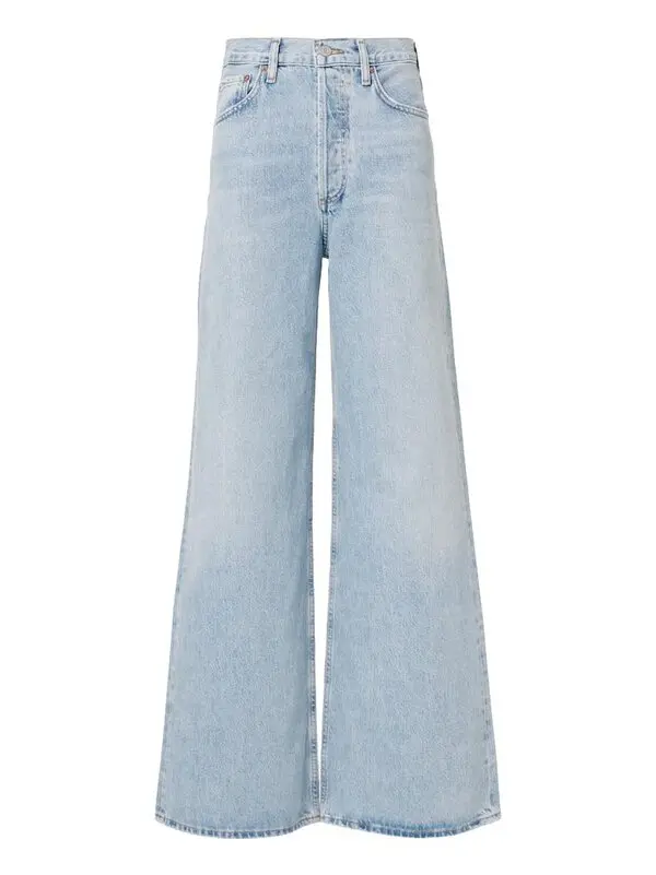 AGOLDE Dame Jean High-rise Wide-leg Jeans - Blue