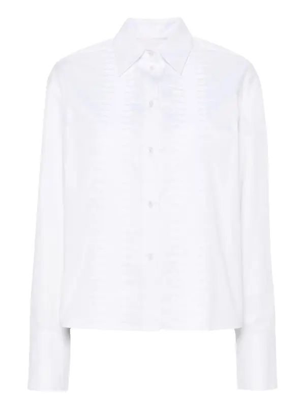 GENNY Sequin-embellished Poplin Shirt - White