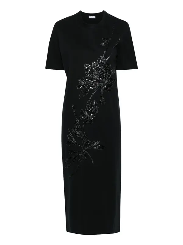 Brunello Cucinelli Sequin-embellished Midi Dress - Black