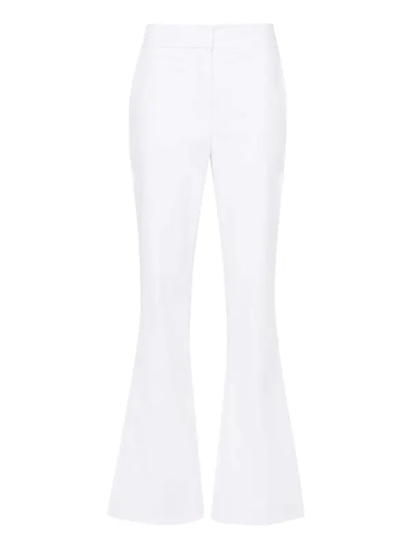 GENNY Twill Flared Trousers - White