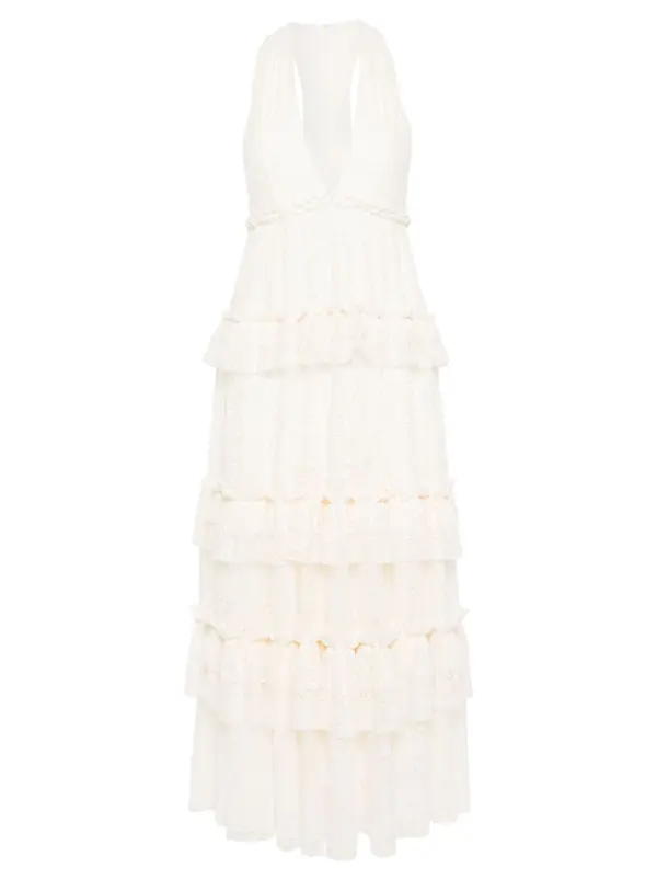 Philosophy Di Lorenzo Serafini Lace Midi Dress - Neutrals