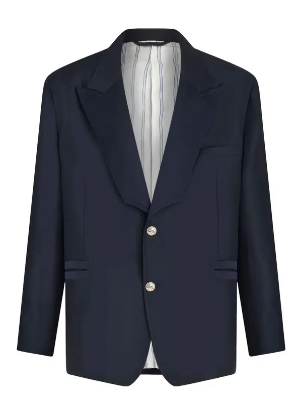 Etro Single-breasted Stretch-wool Blazer - Blue