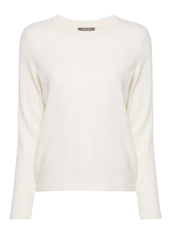 N.peal Hallie Organic Cashmere Jumper - Neutrals