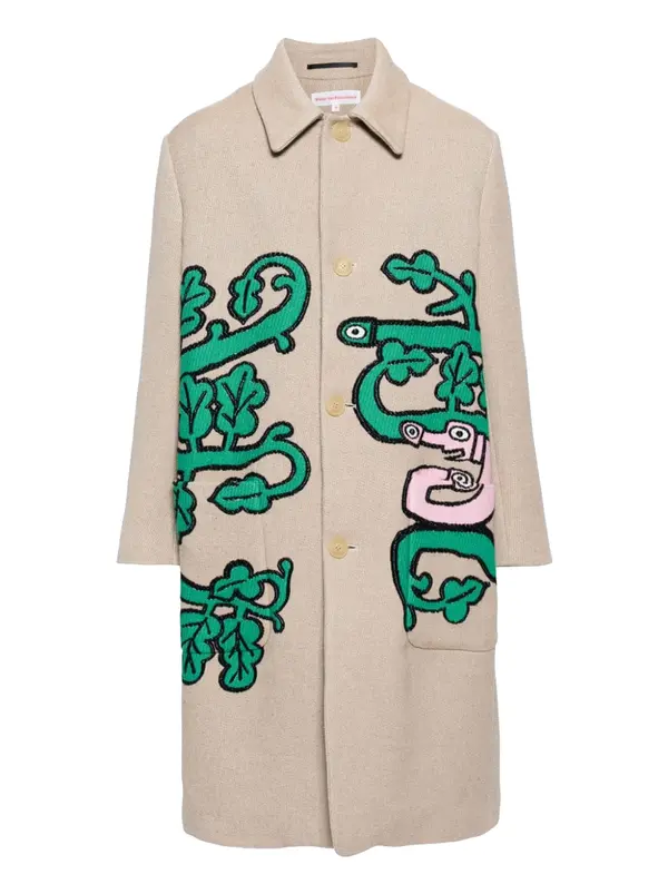 WALTER VAN BEIRENDONCK Khiva Jacquard Coat - Brown