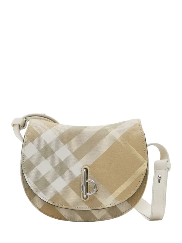 Burberry Check-pattern Crossbody Bag - Brown