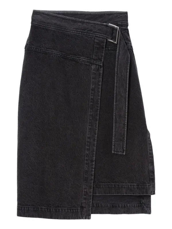 3.1 Phillip Lim Denim Wrap Skirt - Black
