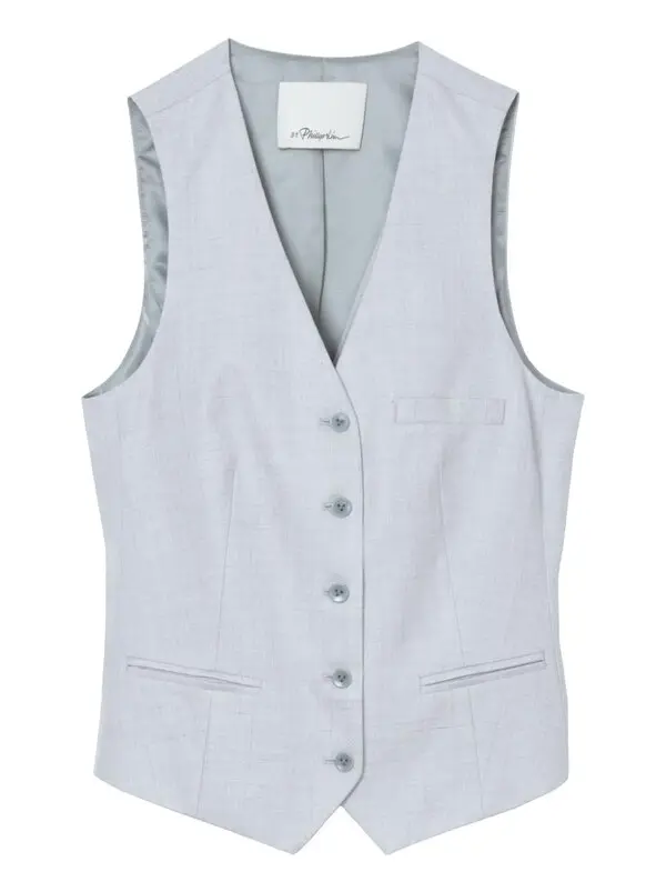 3.1 Phillip Lim Built-in Bra Waistcoat - Blue