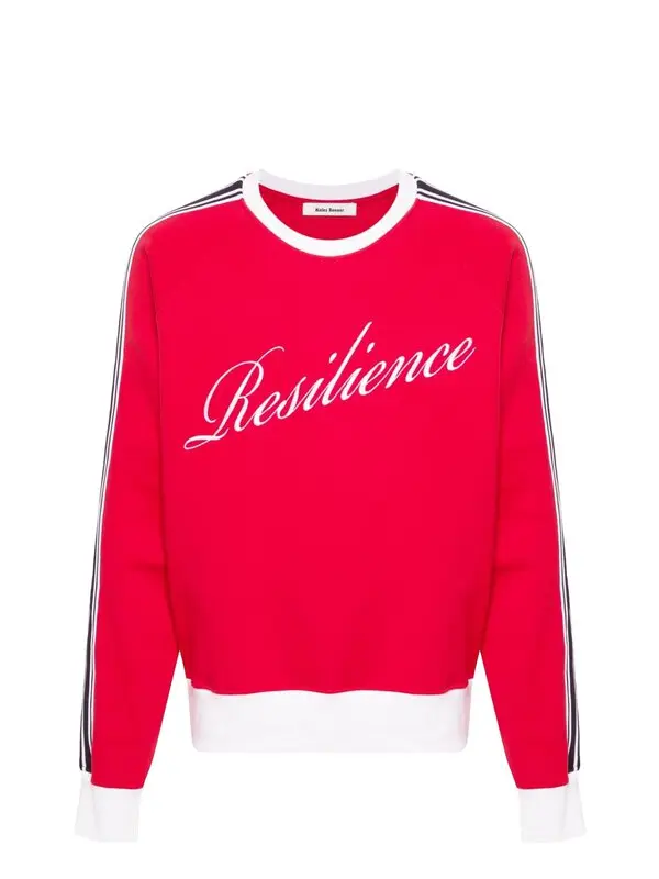 WALES BONNER Resilience Organic Cotton Sweatshirt - Red
