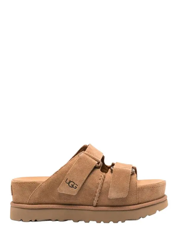 UGG Goldenstar Hi Suede Slides - Brown