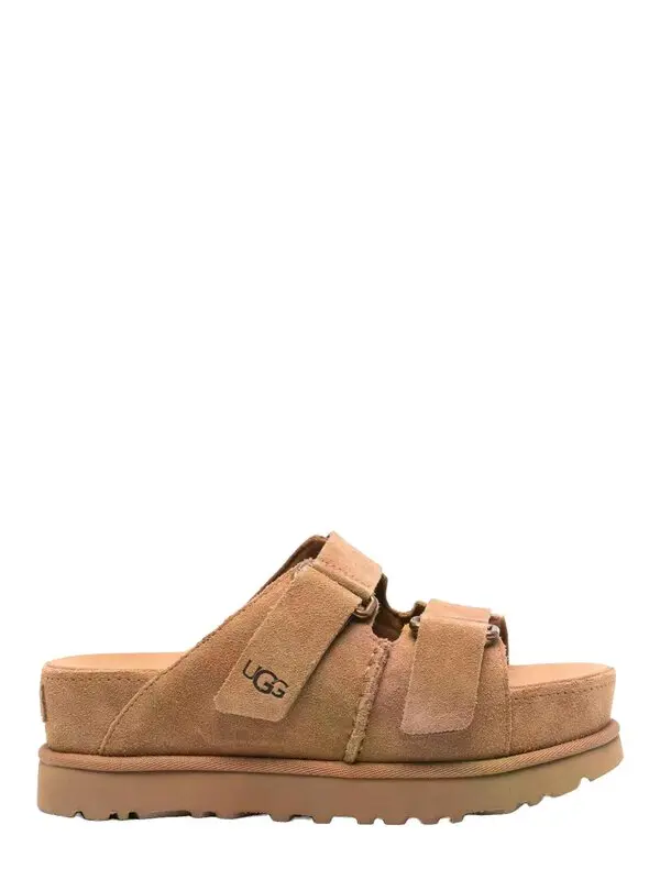 UGG Goldenstar Hi Suede Slides - Brown