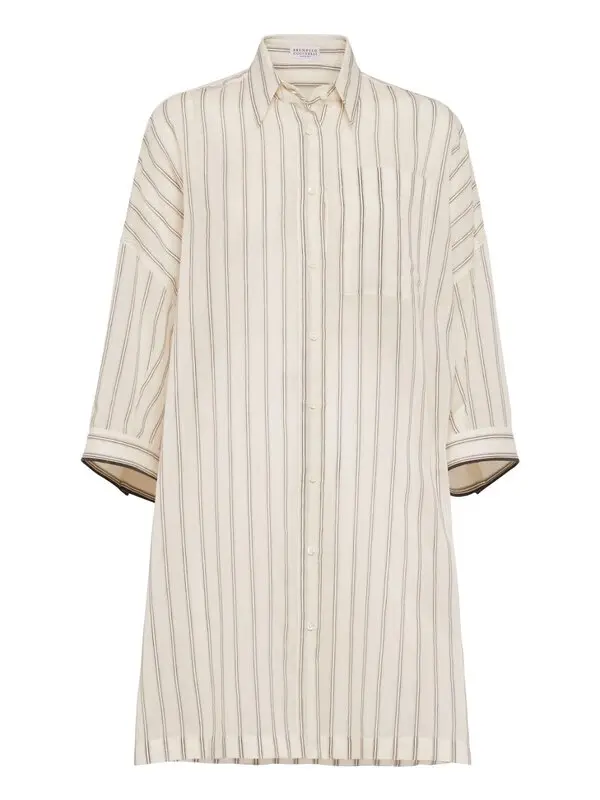 Brunello Cucinelli Monili Chain-detail Shirt - Neutrals