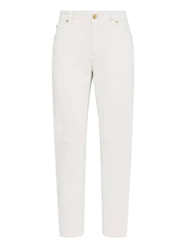 Brunello Cucinelli Mid-rise Tapered-leg Jeans - Neutrals