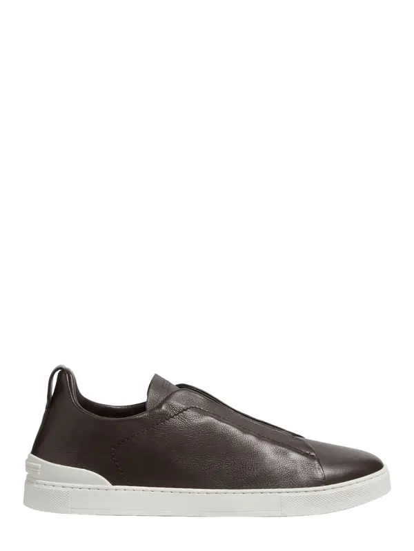 Zegna Triple Stitch Secondskin Sneakers - Brown