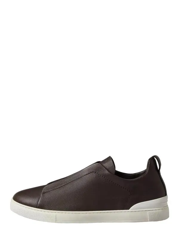 Zegna Triple Stitch Secondskin Sneakers - Brown