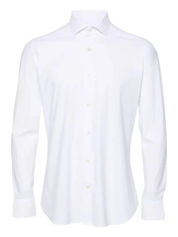 TINTORIA MATTEI 954 Spread-collar Button-up Shirt - White