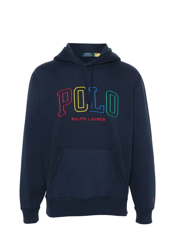 Polo Ralph Lauren Embroidered-logo Hoodie - Blue