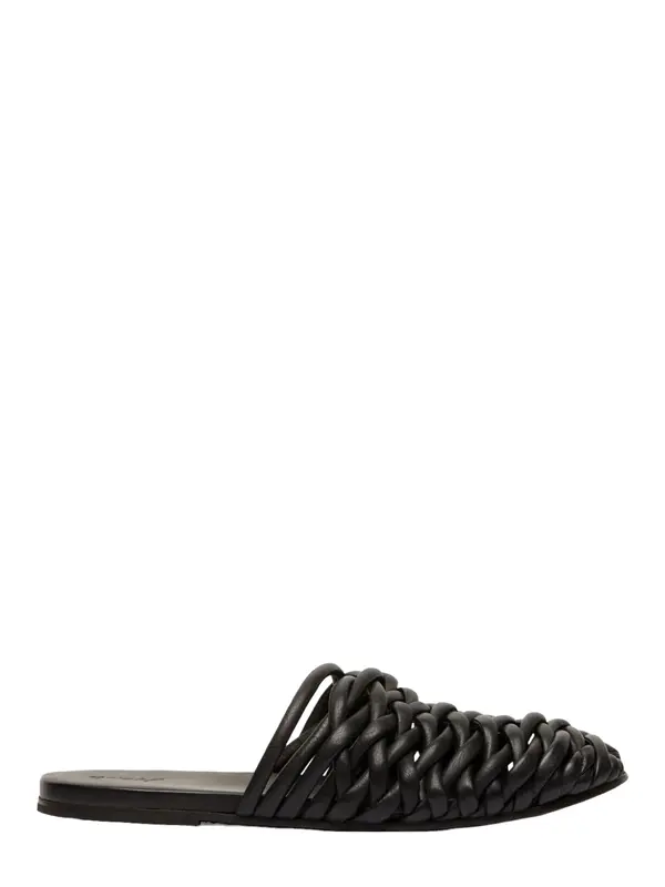 Marsèll Steccoblocco Braided Leather Mules - Black