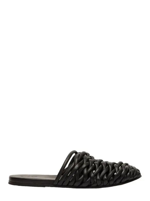 Marsèll Steccoblocco Braided Leather Mules - Black