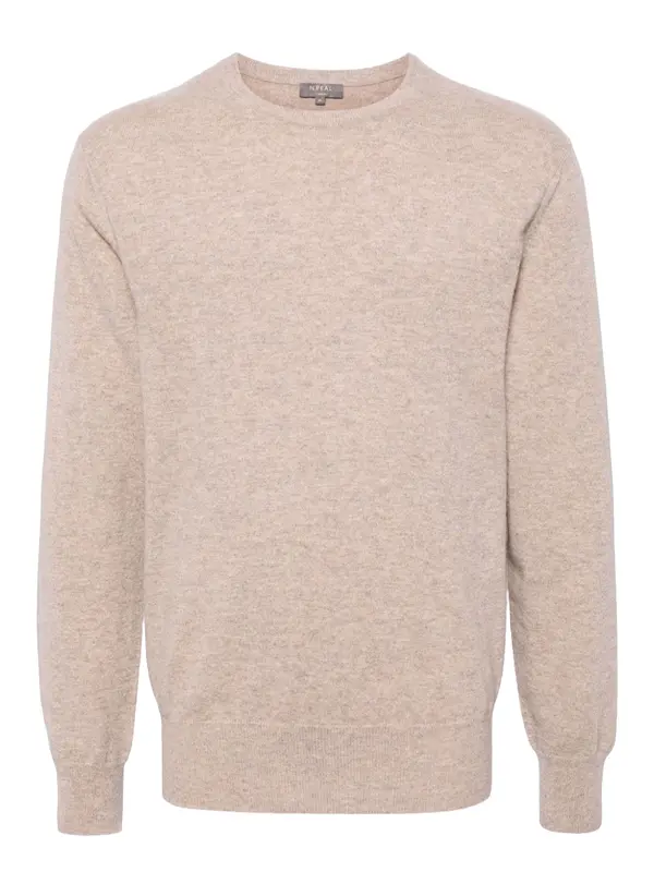 N.peal Oxford Round-neck Jumper - Neutrals