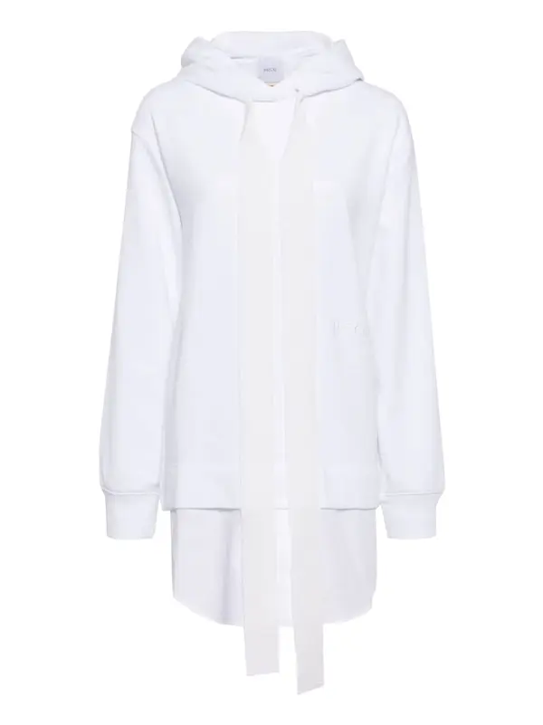 Patou Trompe-l'oeil Hoodie Dress - White