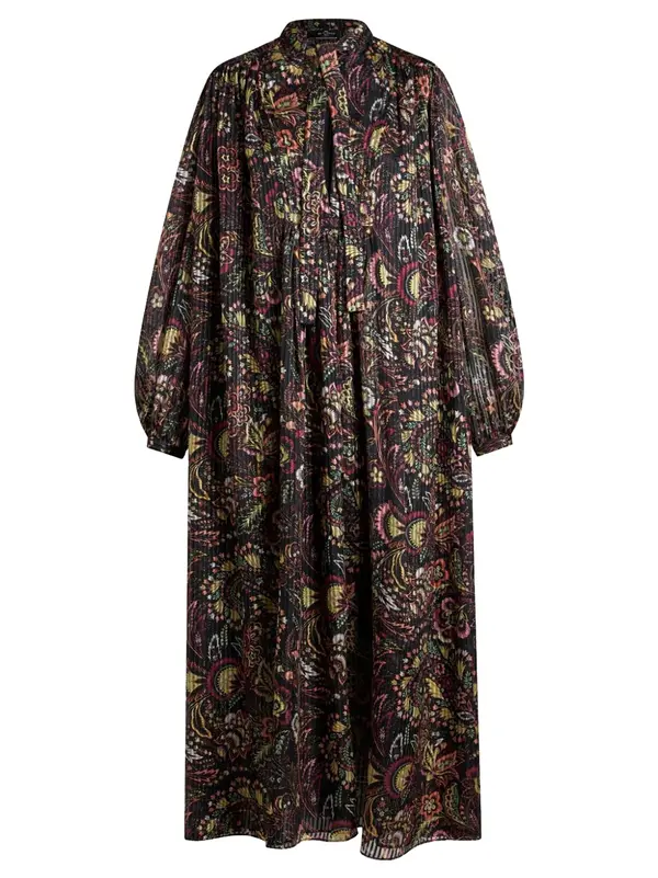 Etro Floral-print Silk-blend Dress - Black