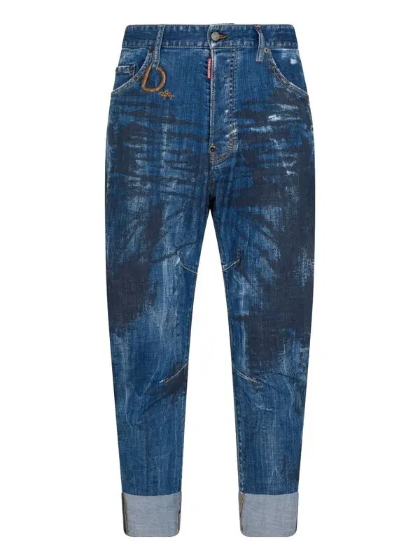 Dsquared2 Distressed Tapered Jeans - Blue