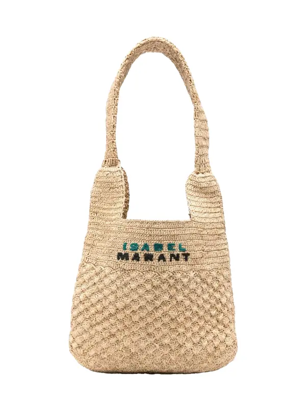 Isabel Marant Small Praia Raffia Tote - Neutrals