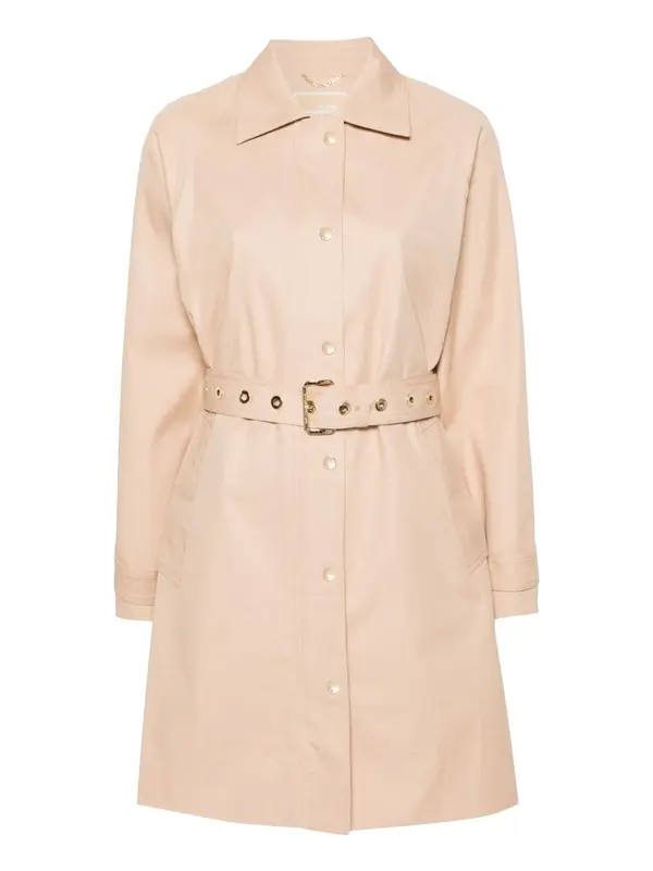 Michael Kors Twill Midi Trench Coat - Neutrals