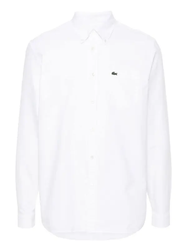 Lacoste Logo-patch Cotton Shirt - White