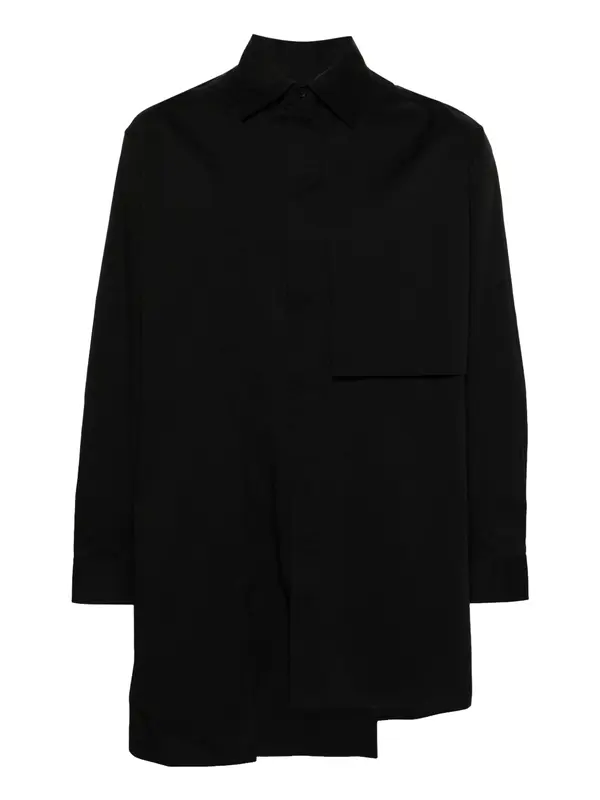 Y3 Layered Poplin Shirt - Black